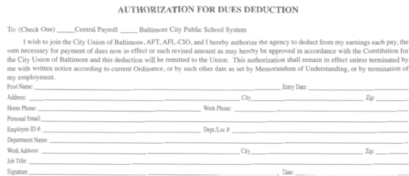 City Union of Baltimore Local 800 | AFT Stateweb