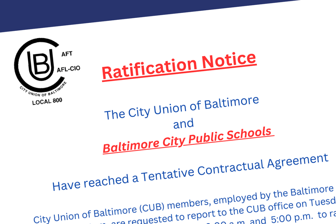 City Union of Baltimore Local 800 | AFT Stateweb